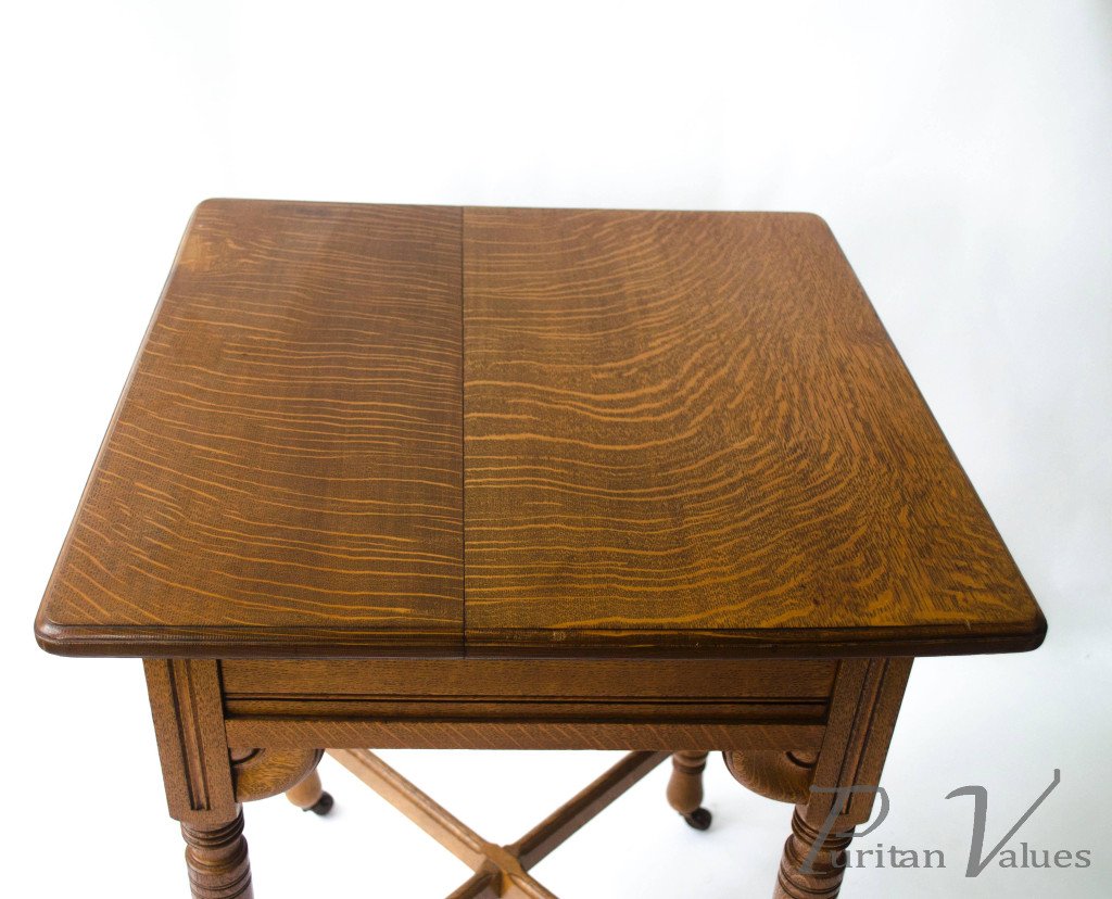 Bruce Talbert Attributed,. Gothic Revival Oak Side Table With Upper ...