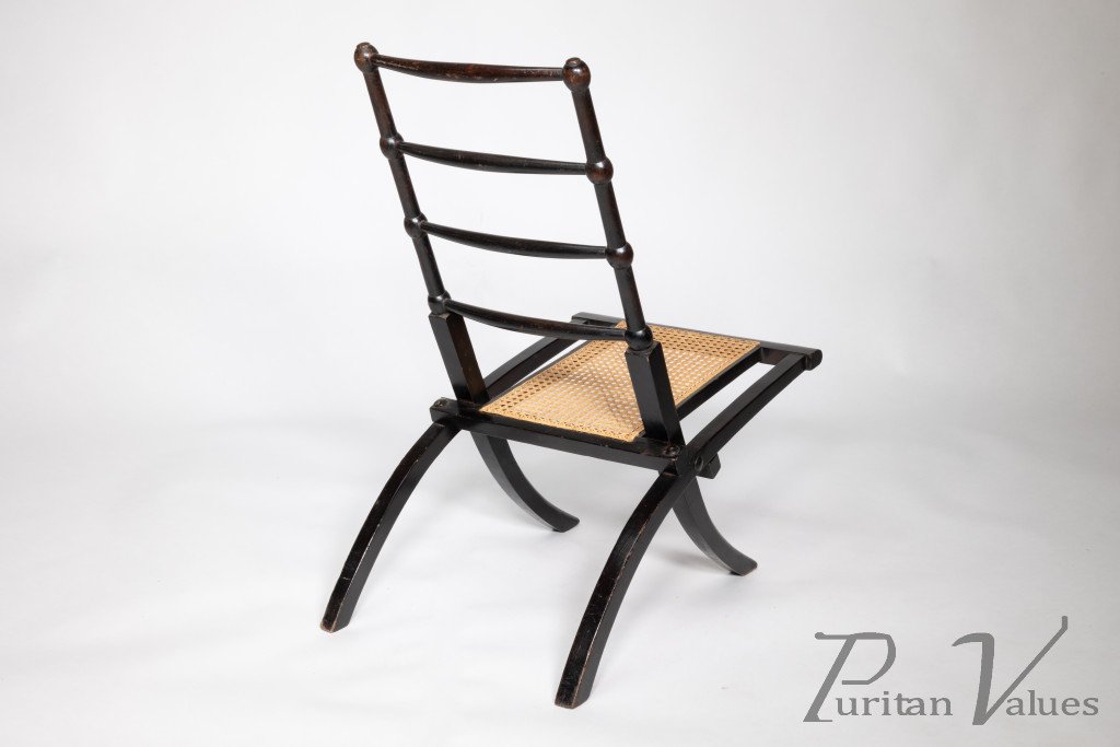 EW Godwin Style of. Aesthetic Movement ebonized folding chair with new ...