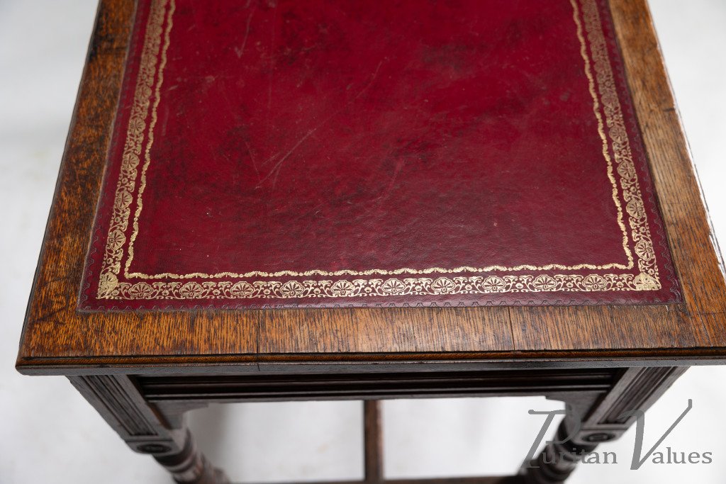 Bruce Talbert for Gillow and Co. A Gothic Revival Oak and Leather ...