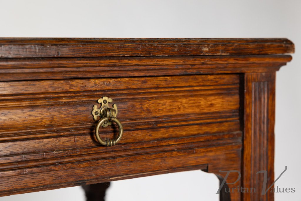 Bruce Talbert for Gillow and Co. A Gothic Revival Oak and Leather ...