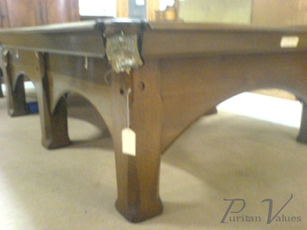 A rare Arts and Crafts oak snooker table - For sale on Puritan Values