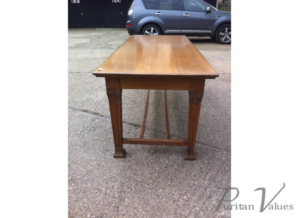 John Ednie. A rare Glasgow School oak refectory table for the Printing ...