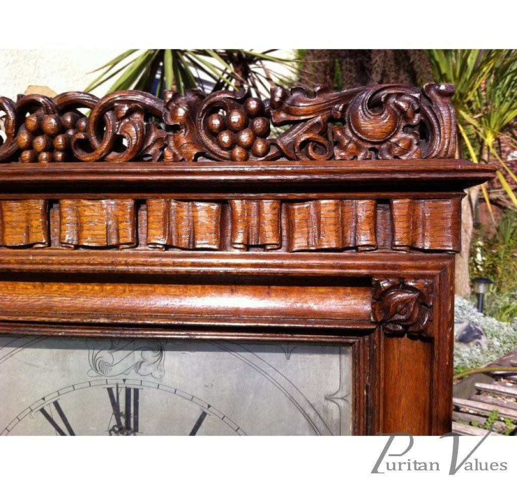 An important Gothic Revival oak bracket clock from Middlesex Guildhall ...