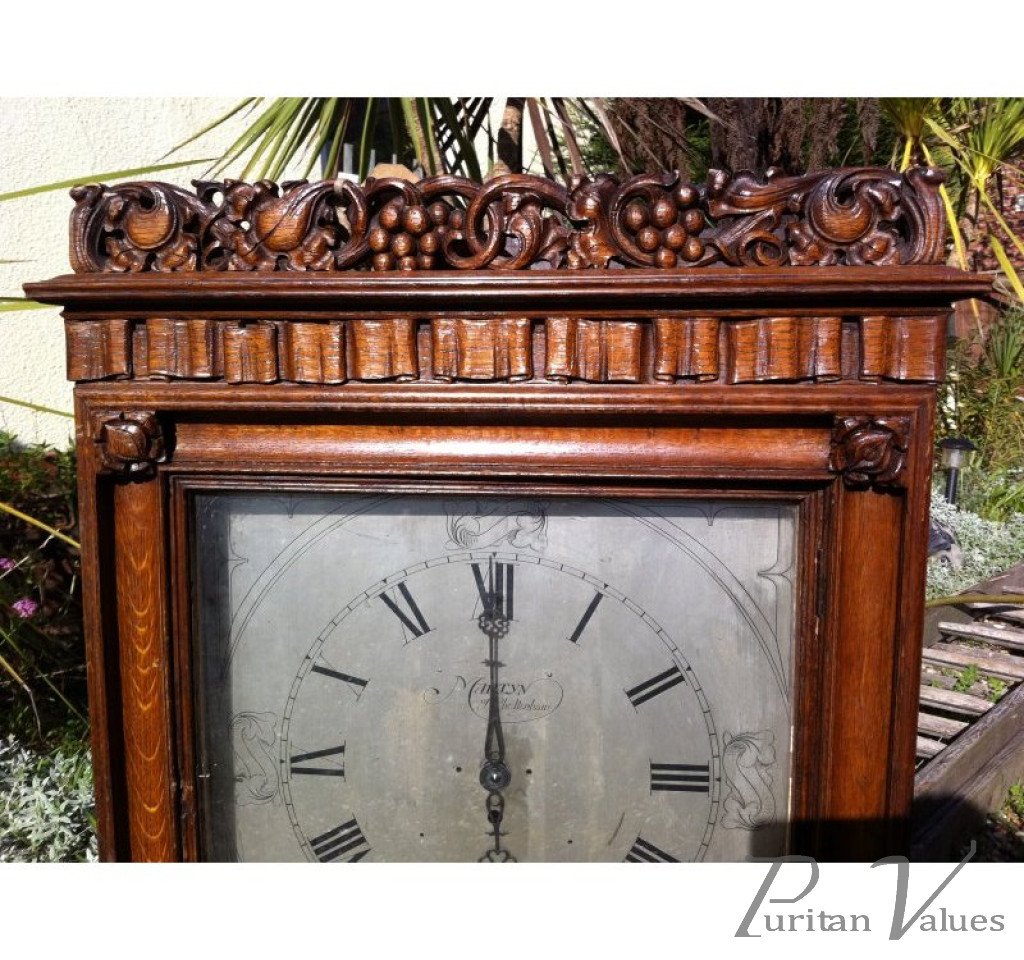 An important Gothic Revival oak bracket clock from Middlesex Guildhall ...